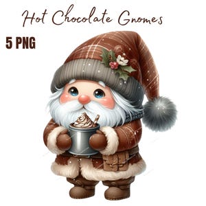 Hot Chocolate Gnome Clipart, Christmas Gnome Png, High Quality Pngs ...