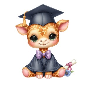 Nursery Graduation Giraffe Sublimation Design, PNG, Graduation Giraffe ...