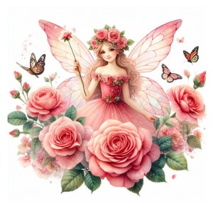 June Fairy Clipart Bundle, Fairy Png, Fairy Illustration Png, Birth ...