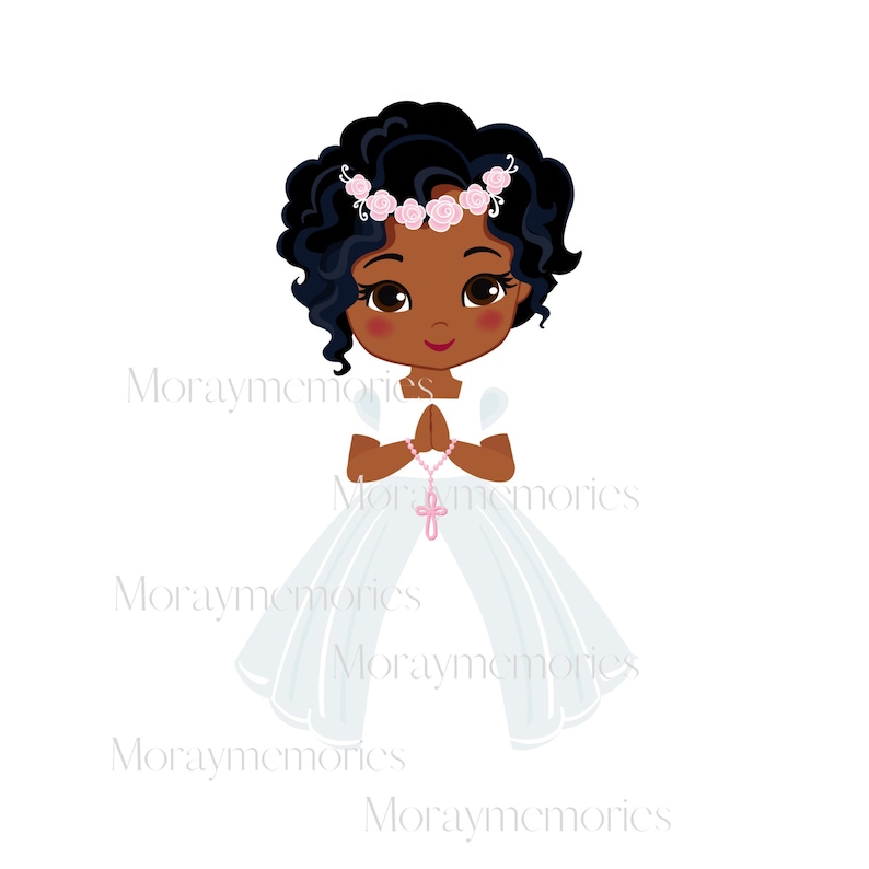 First Communion Clipart Girls 1st Communion Vector - Etsy