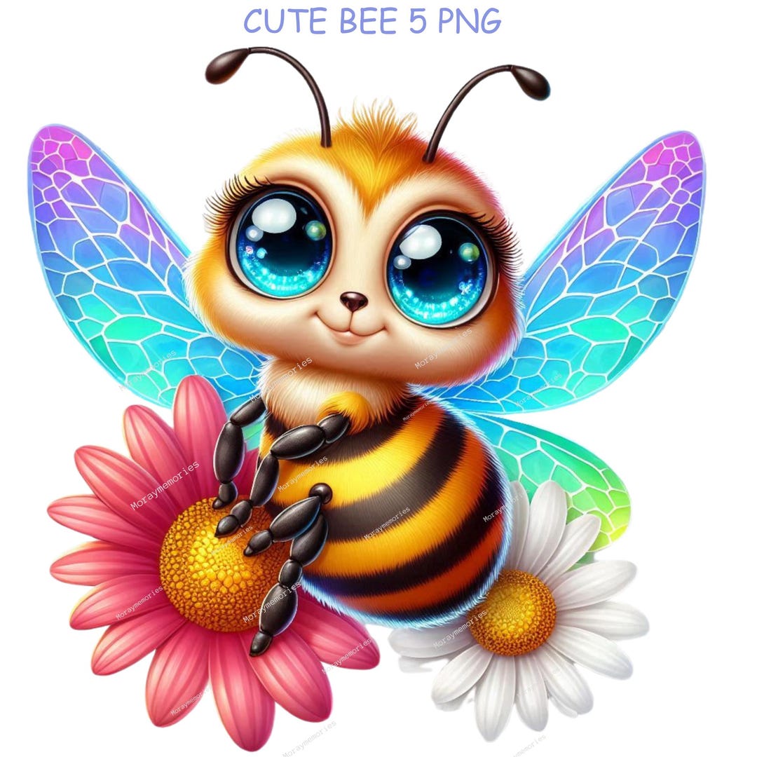 PNG Sweet Bees Clipart Bundle, Cute Bees Clipart Bundle, Cute Bees Png ...
