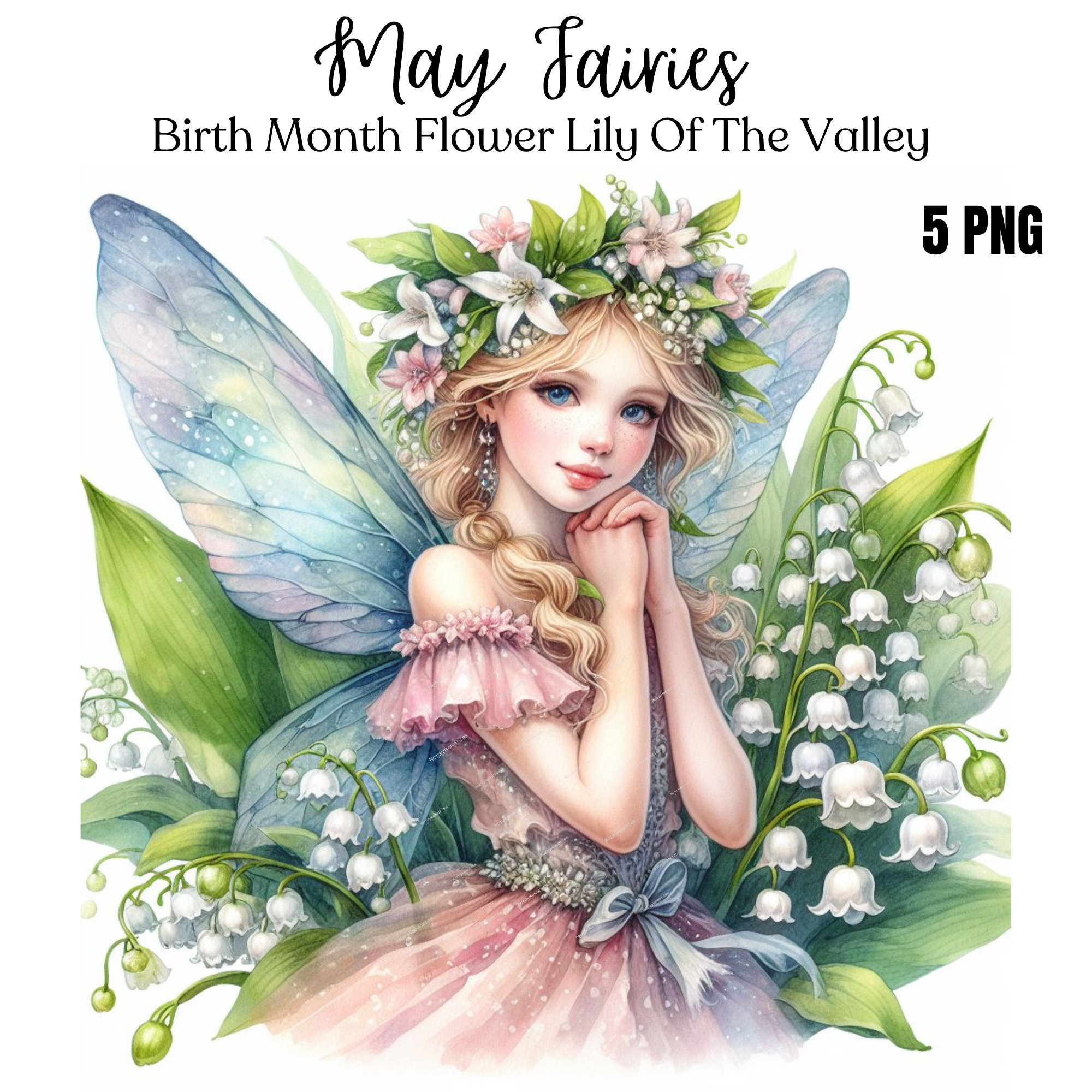 May Fairy Clipart Bundle, Fairy Png, Fairy Illustration Png, Birth ...