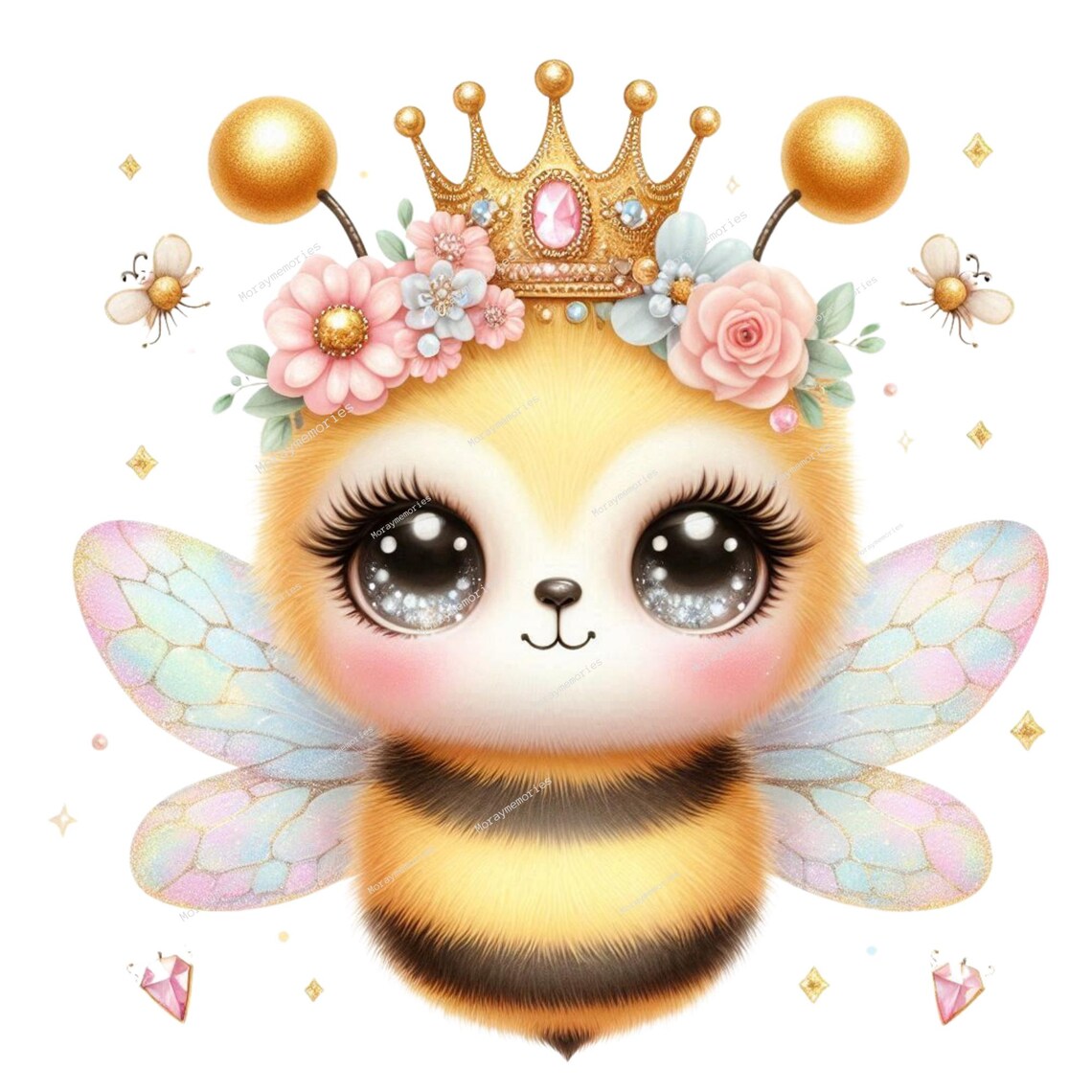 10 Cute Honey Bee Clipart PNG Bundle – Adorable Bees for Scrapbooking ...