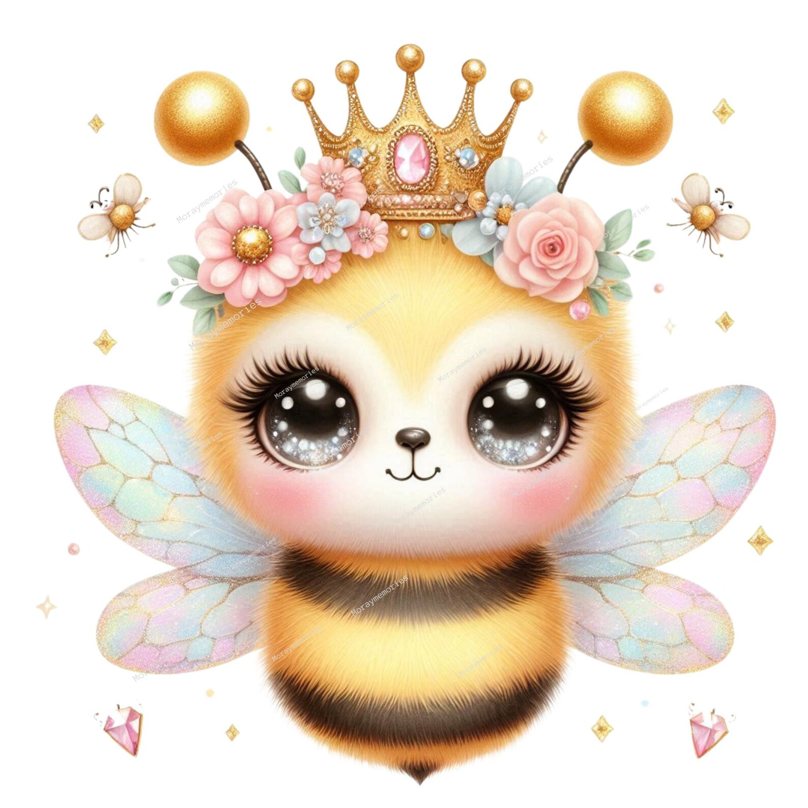10 Cute Honey Bee Clipart PNG Bundle – Adorable Bees for Scrapbooking ...