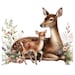 Watercolor Deer Clipart, Nursery Decor, Deer PNG, Watercolor Animals ...