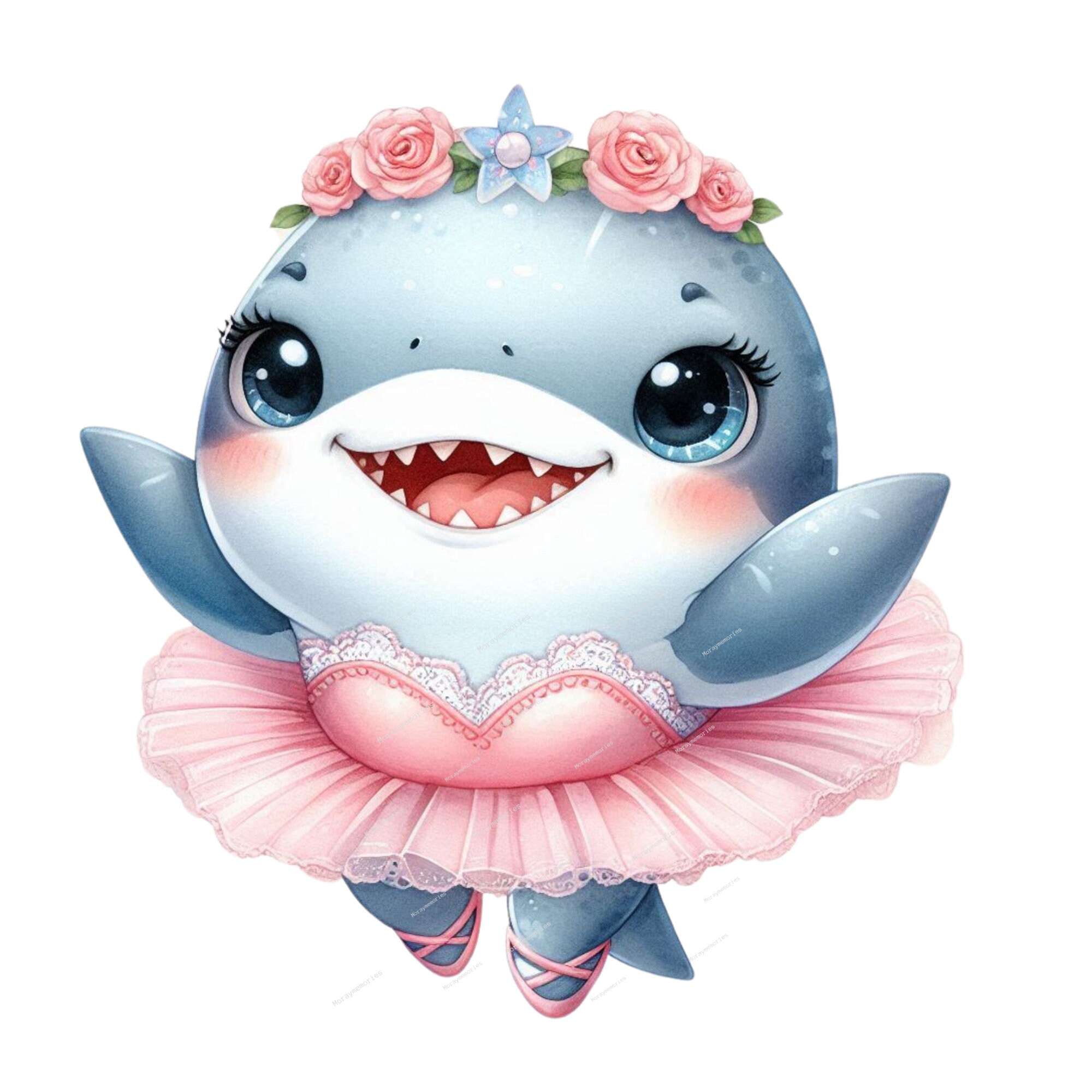 Cute Shark PNG Clipart , Watercolor Shark Clipart, Sharks Design, Cute ...