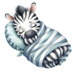 Watercolor Sleeping Baby Animals Clipart Bundle, Cute Animals PNG, Cute ...