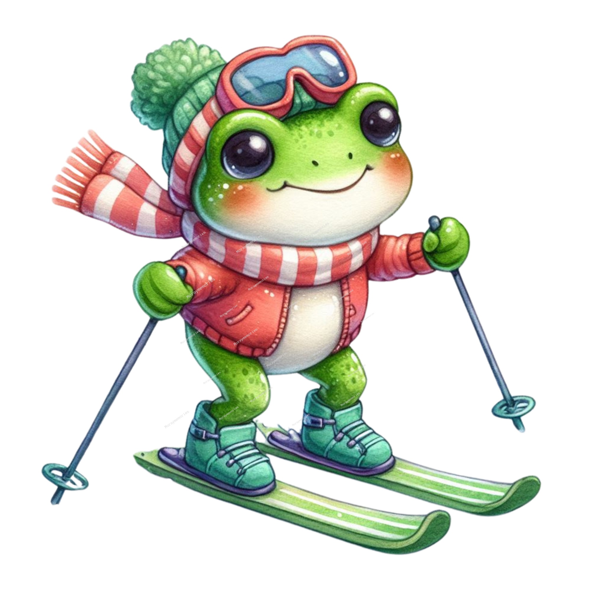 Cute Watercolor Frog Clipart Bundle | PNG Baby Frogs & Cute Animal ...