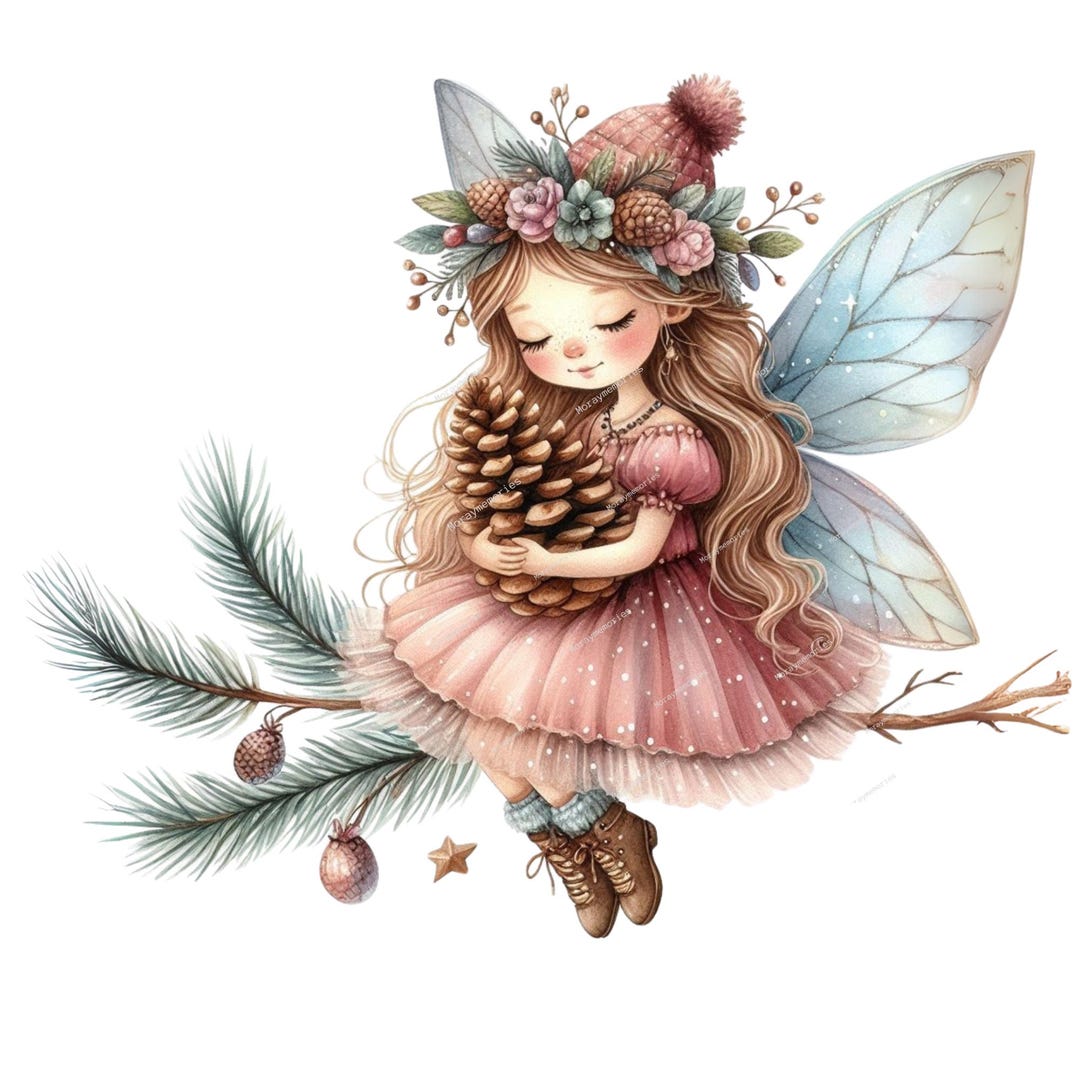 Pine Cone Fairy Clipart Bundle, Fairy Png, Fairy Illustration Png,mixed ...
