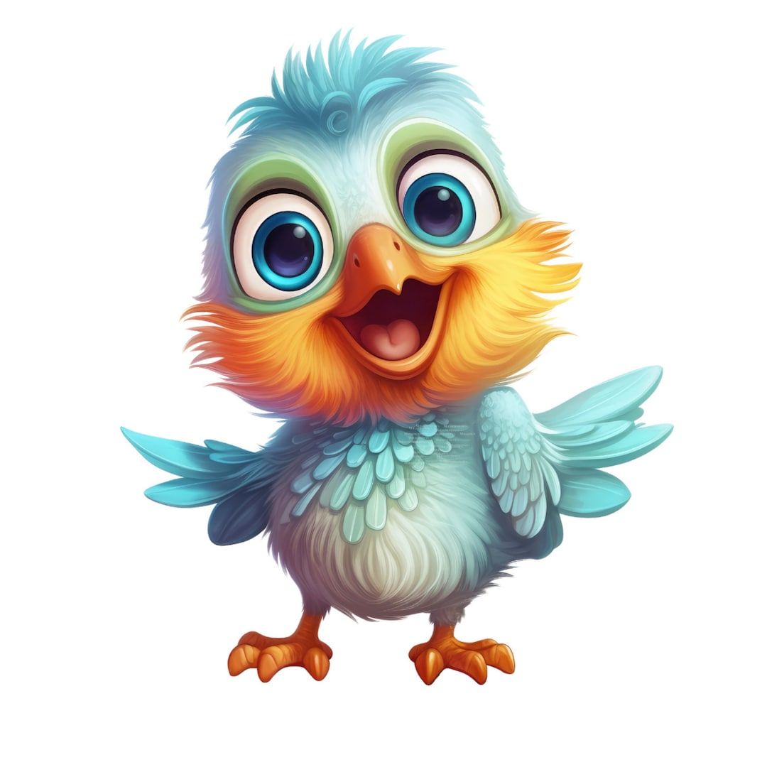 Bird, Baby Bird Sublimation Clipart Bundle, Cute Bird Clipart, Cute ...