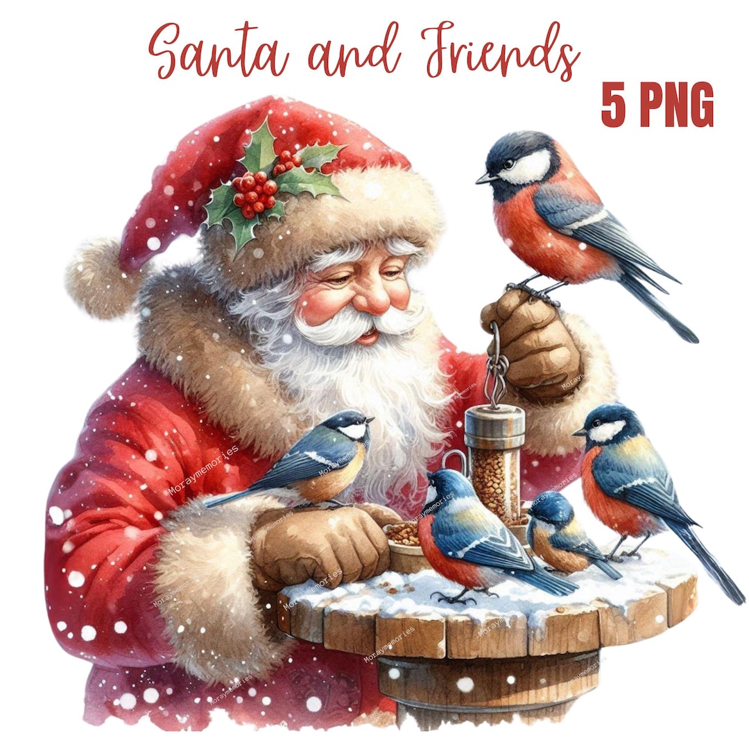 Santa and Friends Clipart, High Quality Pngs, Memory Book, Junk ...
