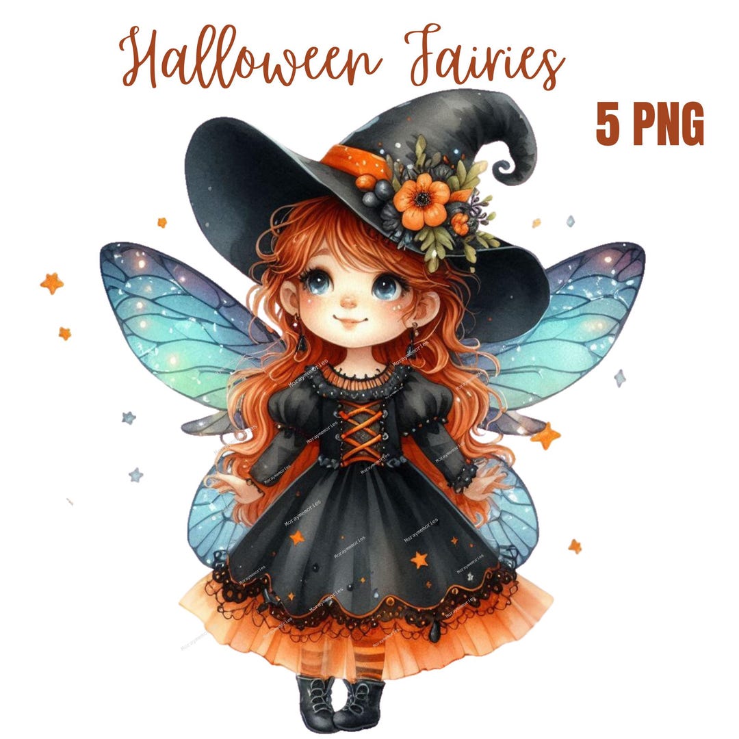Halloween Fairy Clipart PNG, Halloween Sublimation Digital Design ...