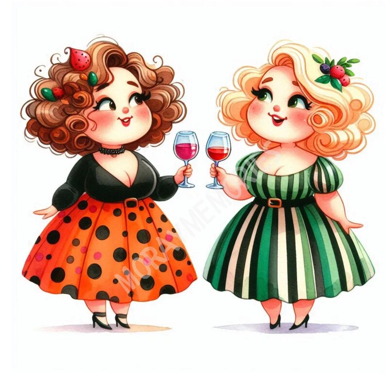 10 Whimsical Quirky Friends Clipart | Watercolor Digital Download ...