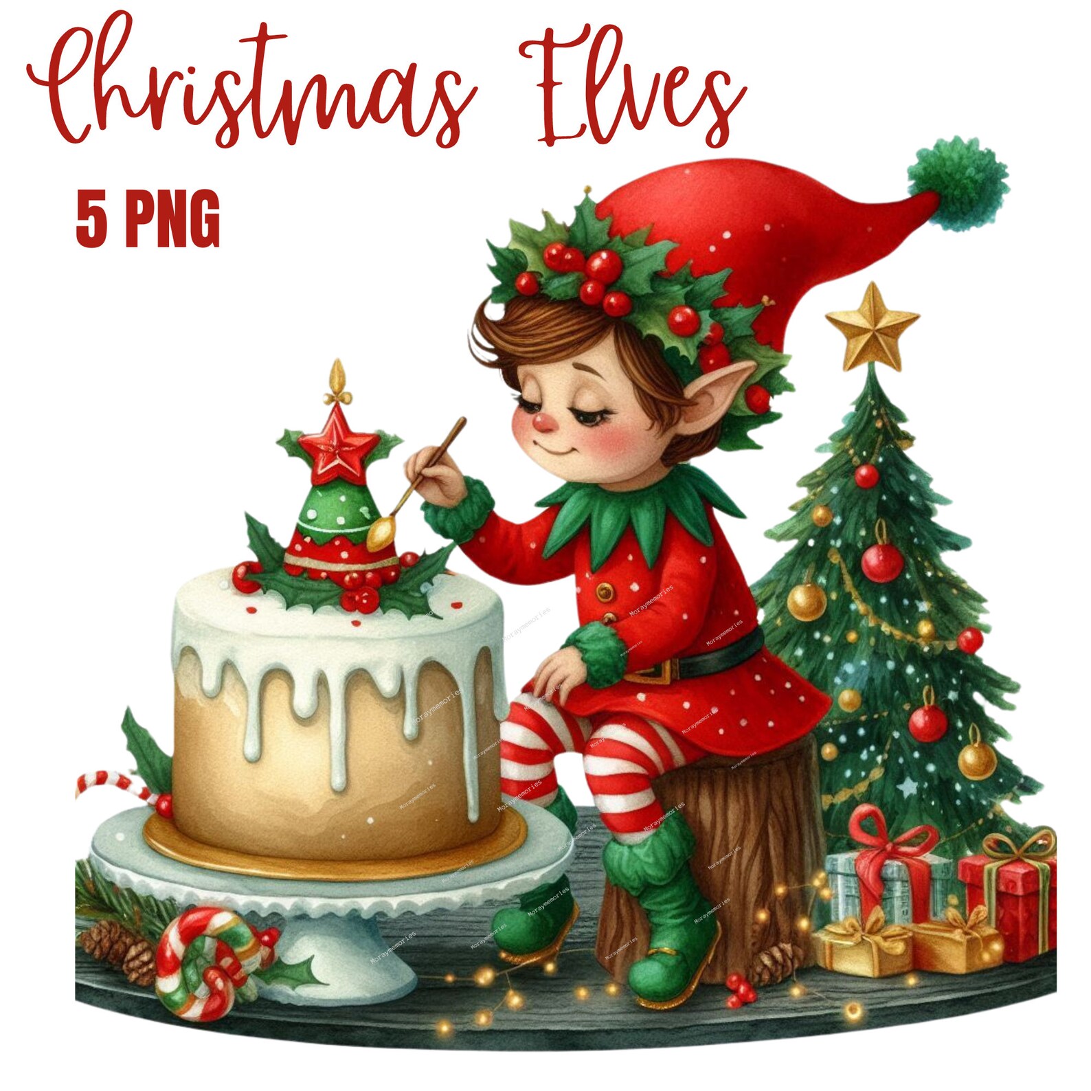 PNG, Christmas Elves Clipart Bundle, Elf Clipart, Happy Christmas ...