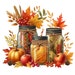Autumn Mason Jar Clipart, High Quality Pngs, Fall Png Art, Digital ...