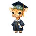Nursery Graduation Giraffe Sublimation Design, PNG, Graduation Giraffe ...