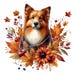 Cute Autumn Dogs Clipart, High Quality Pngs, Nursery Art, Digital ...