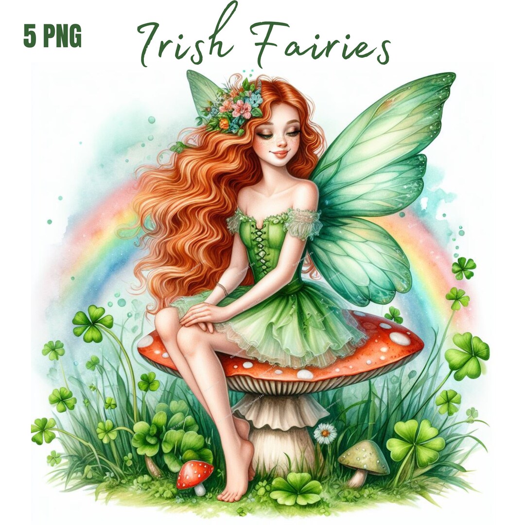 Irish Fairy Clipart Bundle, Fairy Png, Fairy Illustration Png,mixed ...