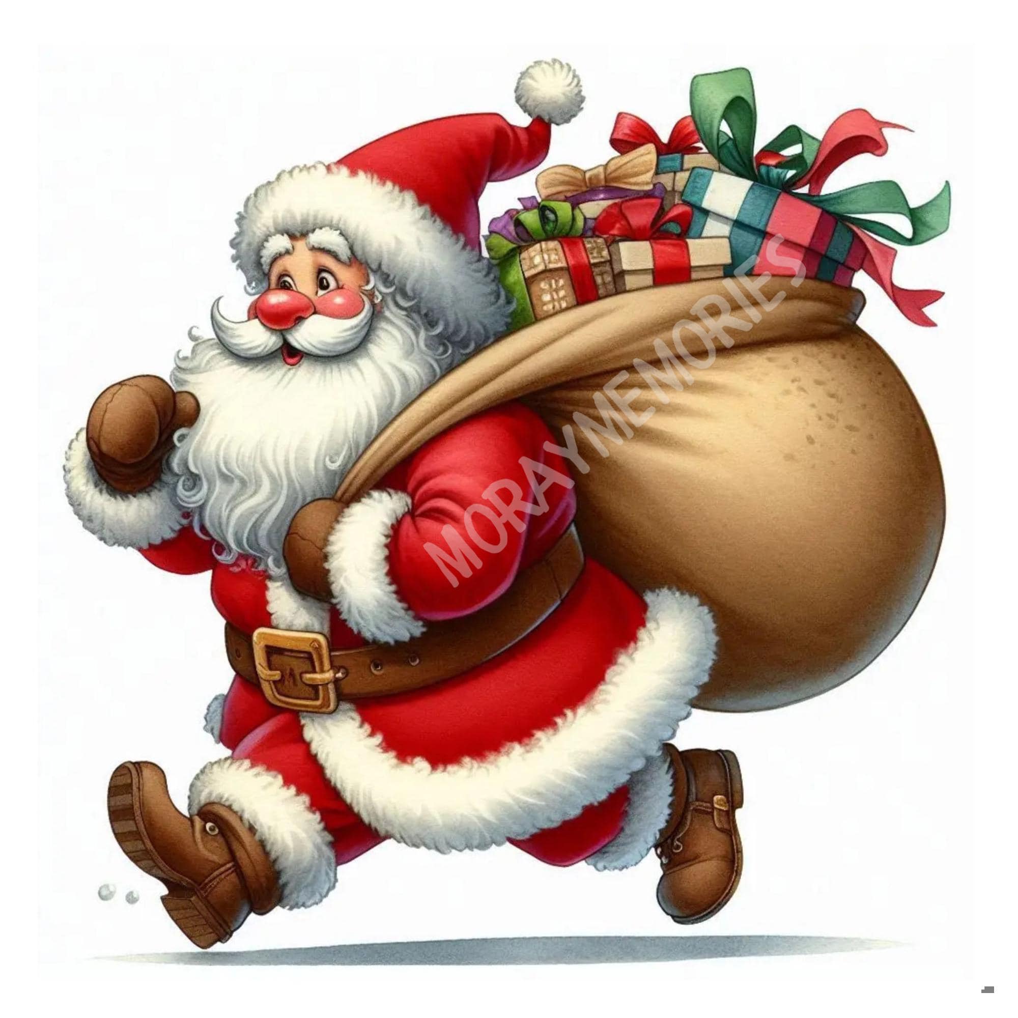 10 Funny Santa Claus Clipart – Whimsical Watercolor Christmas Jpgs for ...