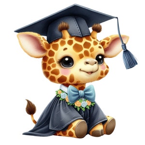 Nursery Graduation Giraffe Sublimation Design, PNG, Graduation Giraffe ...