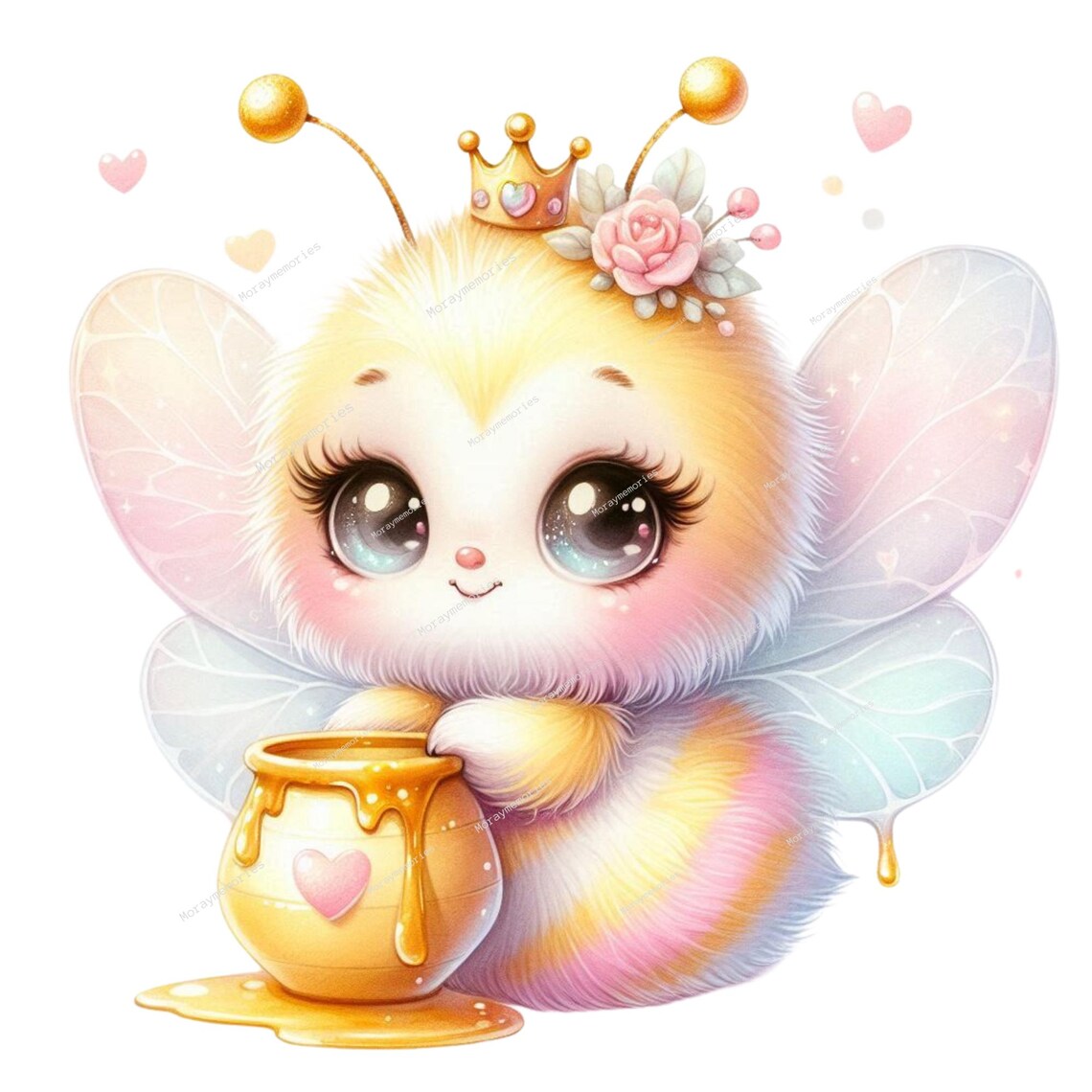 10 Cute Honey Bee Clipart PNG Bundle – Adorable Bees for Scrapbooking ...
