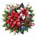 Poinsettia Clipart Bundle | Christmas Flower Watercolor Jpgs Holiday ...
