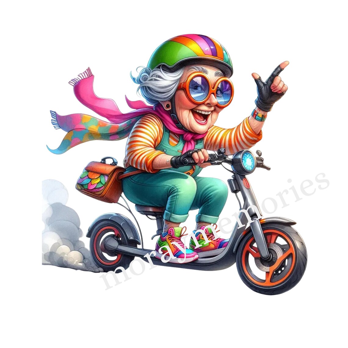 Funny Senior Lady Cyclists PNG Clipart Bundle – 10 Sassy Grandma Bikers ...