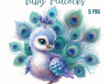 17 Cute Peacock Clipart | Adorable Peacock Clipart Bundle | 17 High ...