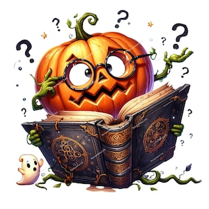 Magic in the Air – 10 Pumpkin PNG Clipart, Watercolor Halloween ...