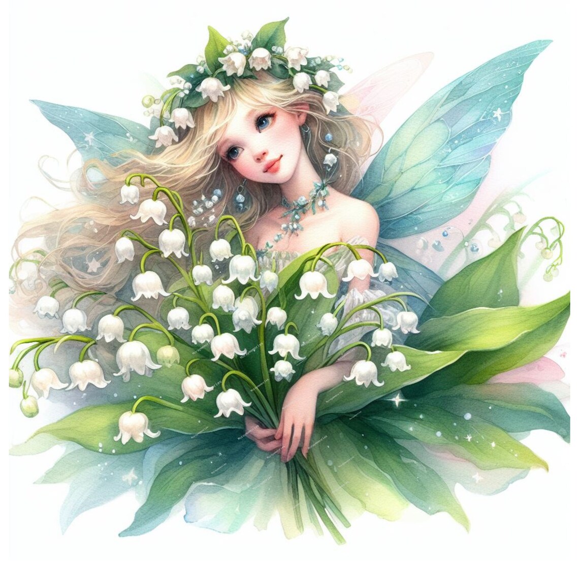 May Fairy Clipart Bundle, Fairy Png, Fairy Illustration Png, Birth ...
