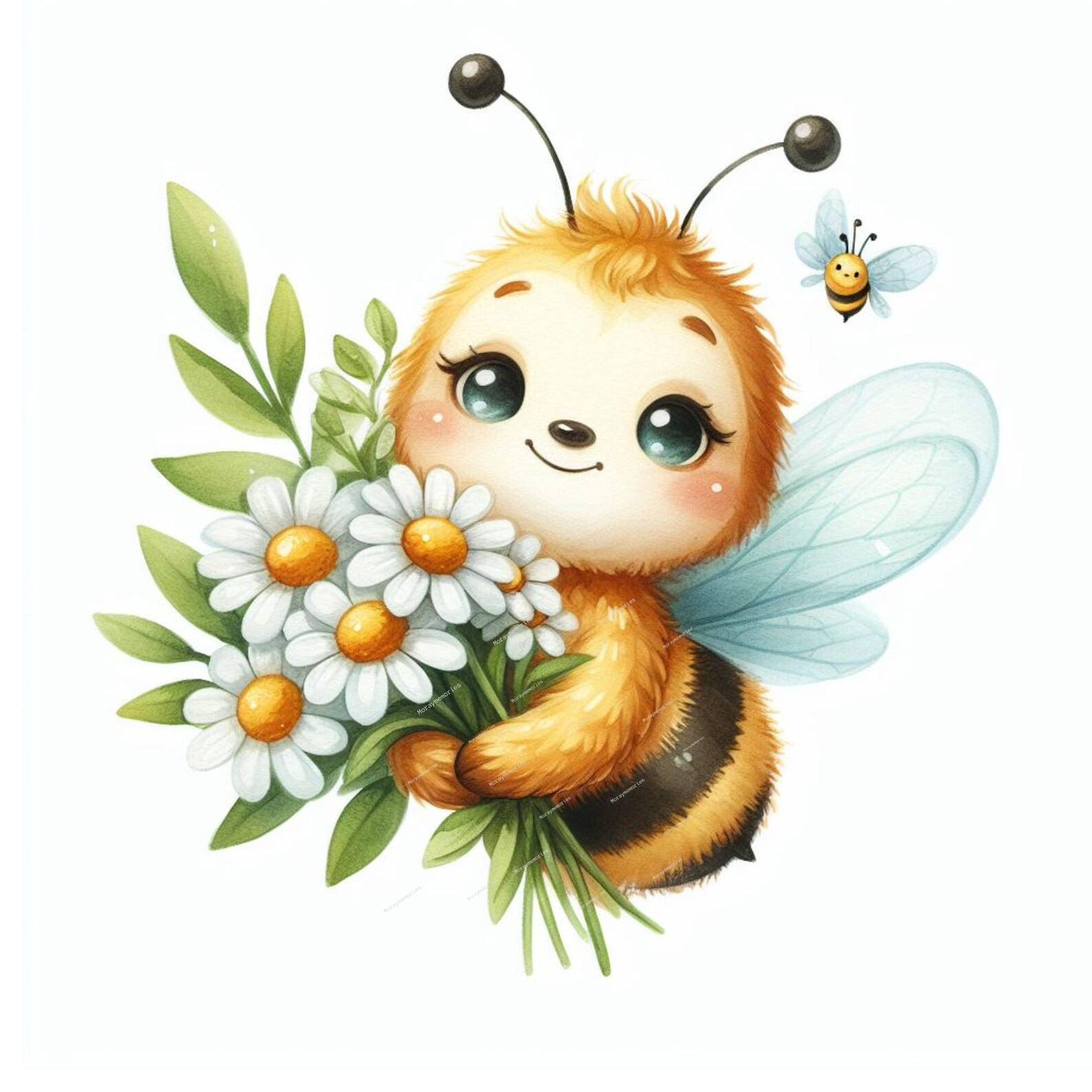 Sweet Bees Clipart Bundle PNG – Cute Honey Bee Clipart Set, Adorable ...