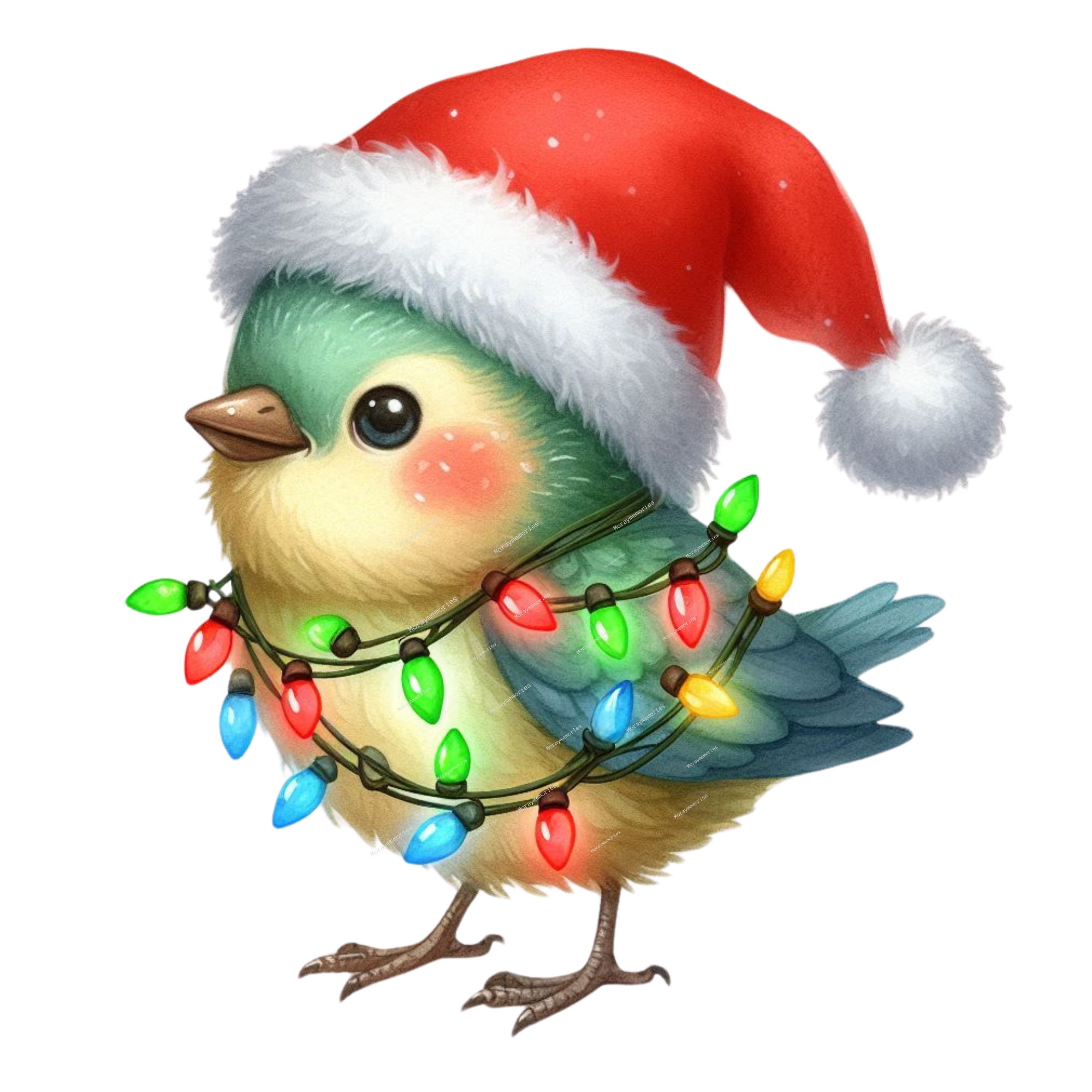 Christmas Bird Clipart, High Quality Pngs, Memory Book, Junk Journals ...