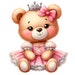 Princess Teddy Bear PNG, Teddybear Clipart, Bear Baby Shower, Birthday ...