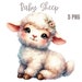 Baby Sheep Clipart Bundle, Cute Sheep PNG, Funny Animals Graphics ...