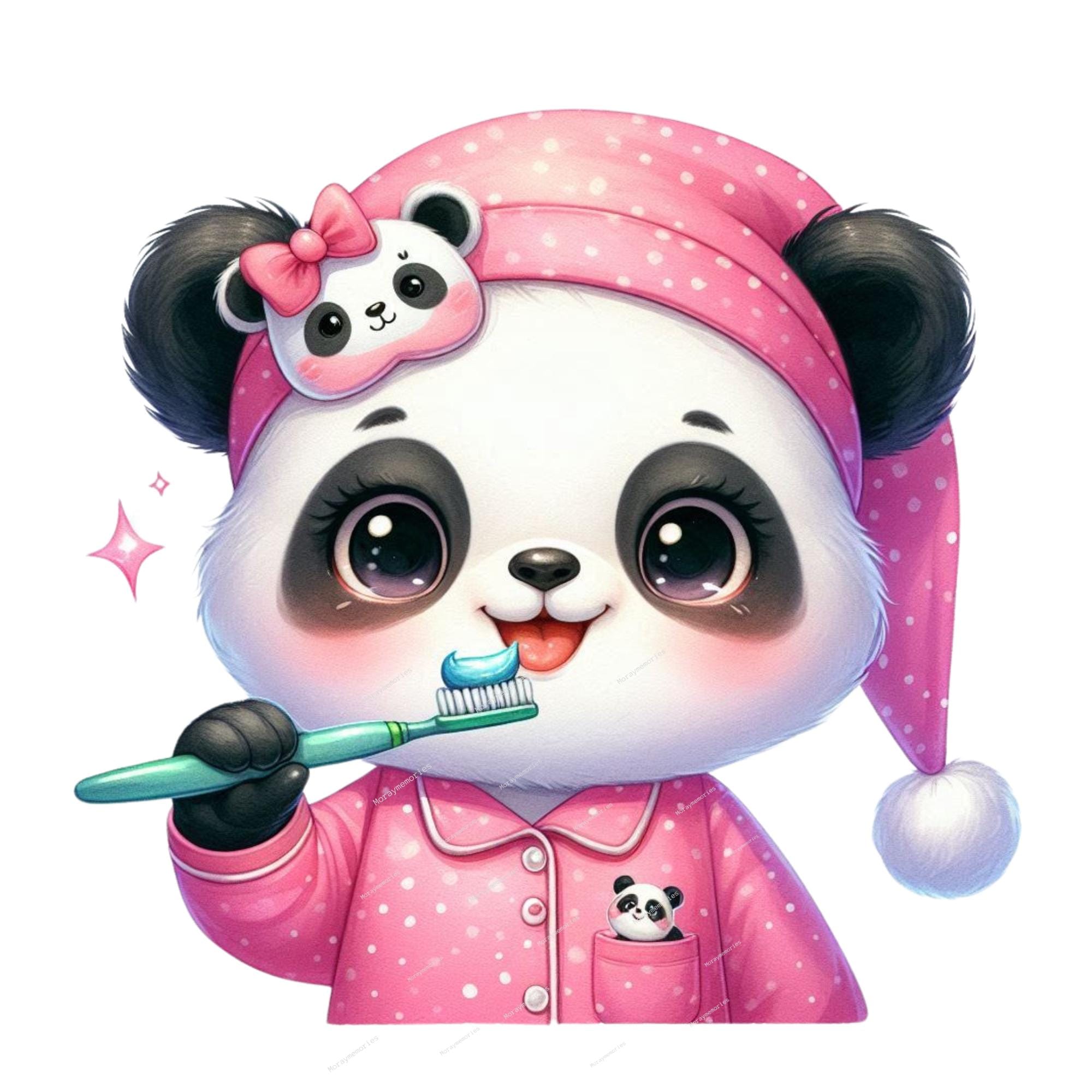 Cute Girl Panda PNG Clipart, Cute Panda Clipart Bundle, Panda Pack for ...