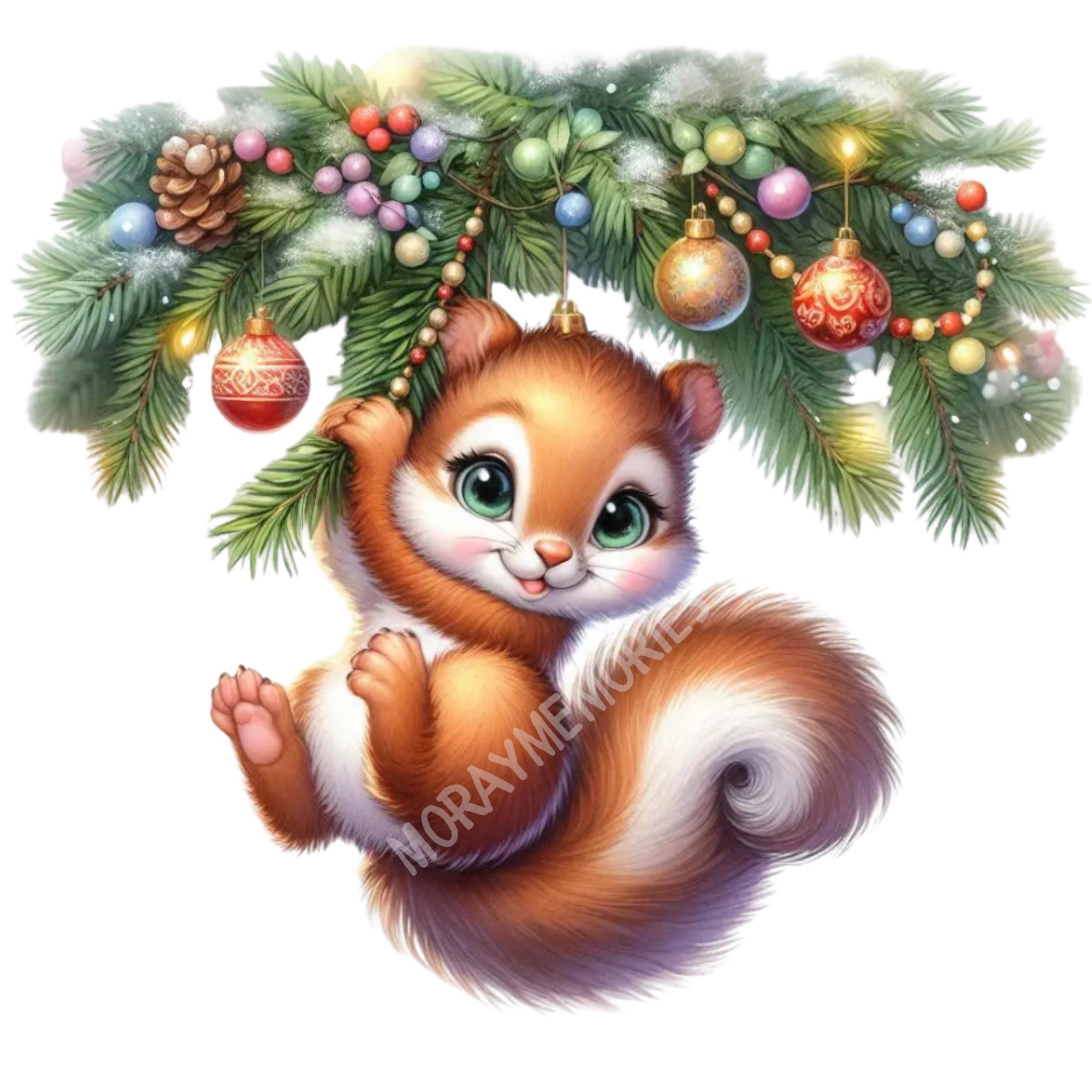 Woodland Christmas Animals SVG Bundle – Festive Holiday Illustrations ...