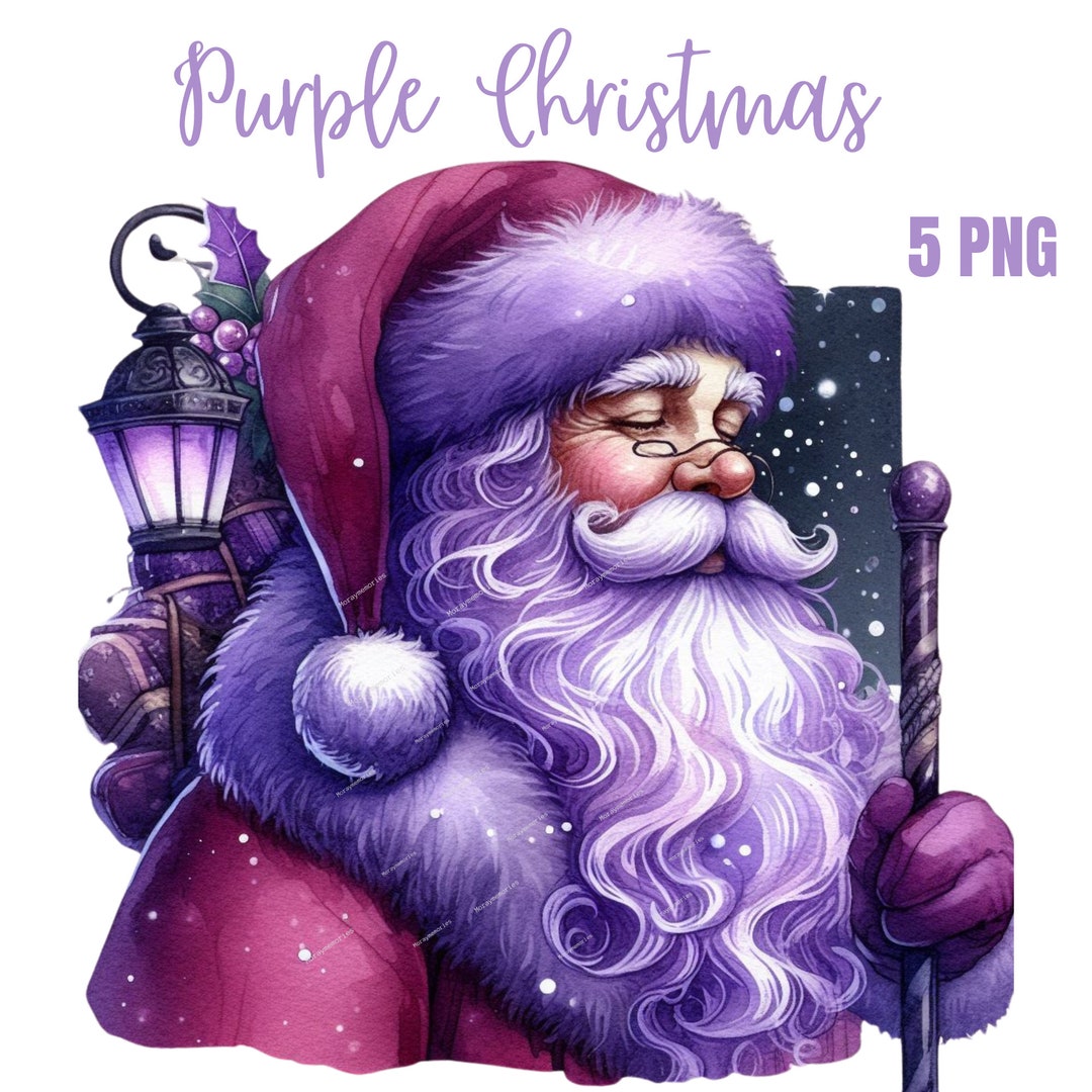 Purple Christmas Clipart, High Quality Pngs, Memory Book, Junk Journals ...