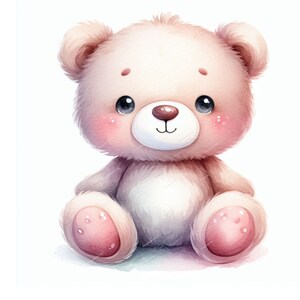Cute Fluffy Teddy Clipart 10 High Quality Jpgs, Wall Art, Scrapbook ...