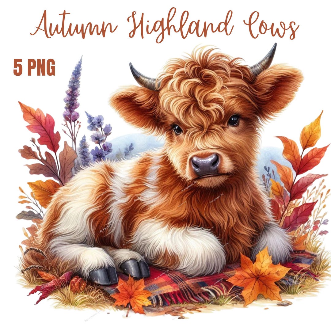 Adorable Autumn Baby Highland Cow - Perfect for Nursery Decor! Highland ...