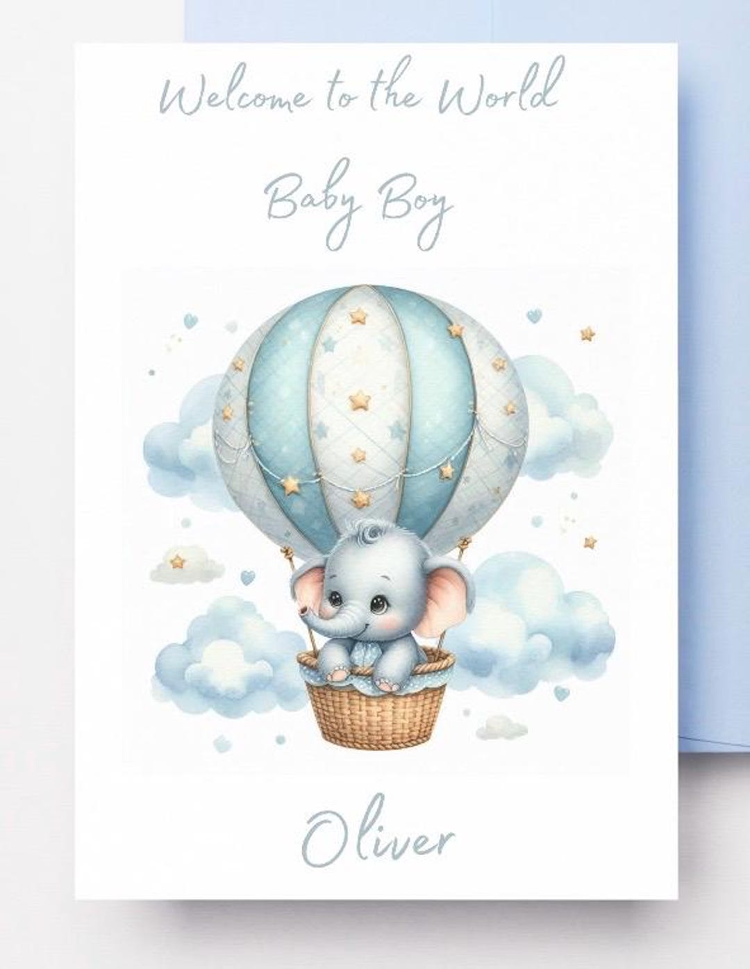 Personalised New Baby Boy Card, DIGITAL Download,printable Baby Card ...