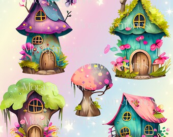 Fairy Clipart Bundle. Magical Fairies Forest Flowers and - Etsy Israel