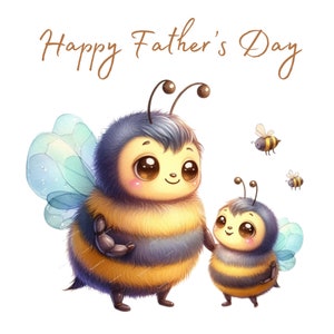 PNG Fathers Day, Clipart Bundle, Cute Bees Clipart Bundle, Cute Bees ...