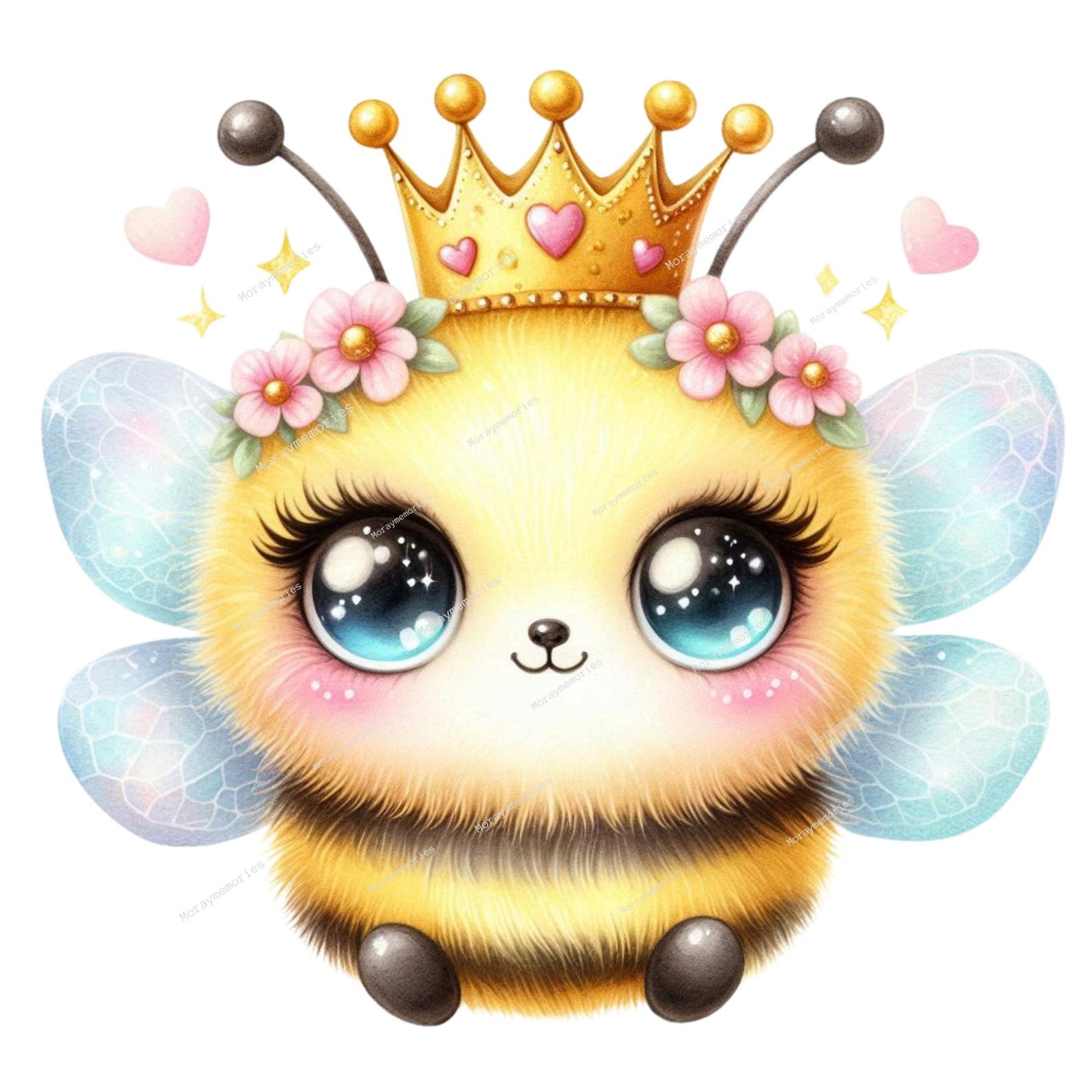 10 Cute Honey Bee Clipart PNG Bundle – Adorable Bees for Scrapbooking ...