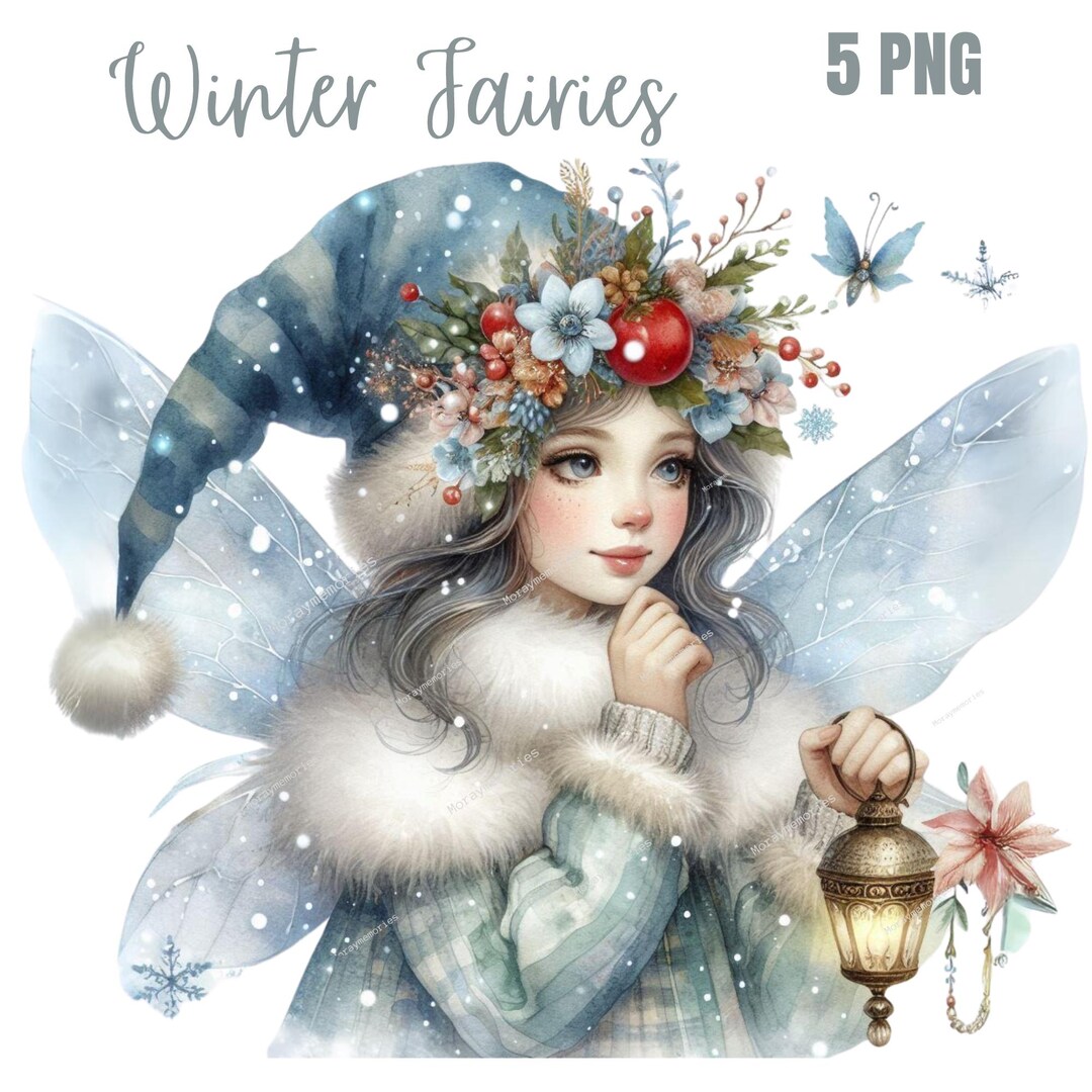 Winter Fairy Clipart Bundle, Fairy Png, Fairy Illustration Png,mixed ...