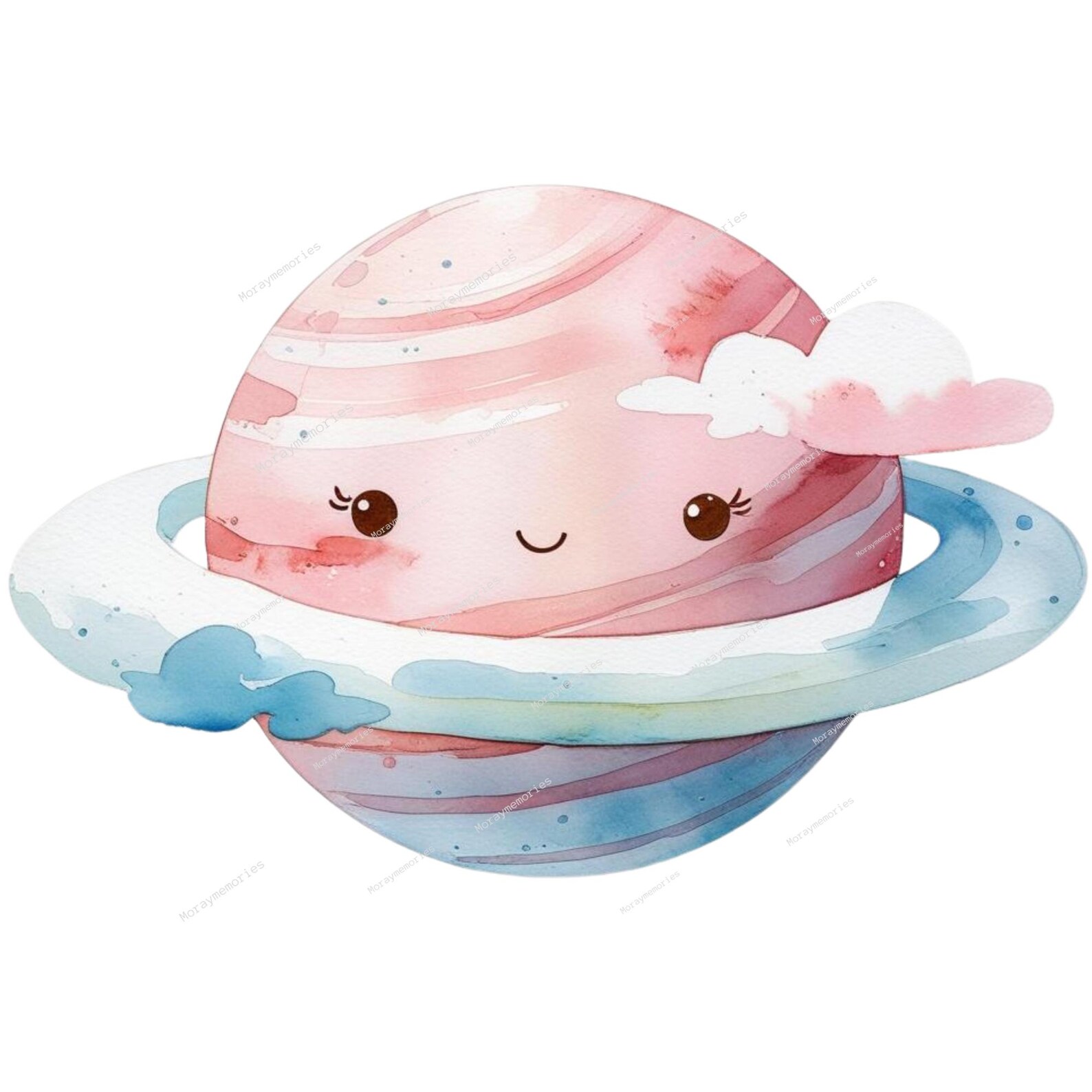 Pastel Space Clipart, Watercolor Cute Outer Space Clipart, Space Girl ...