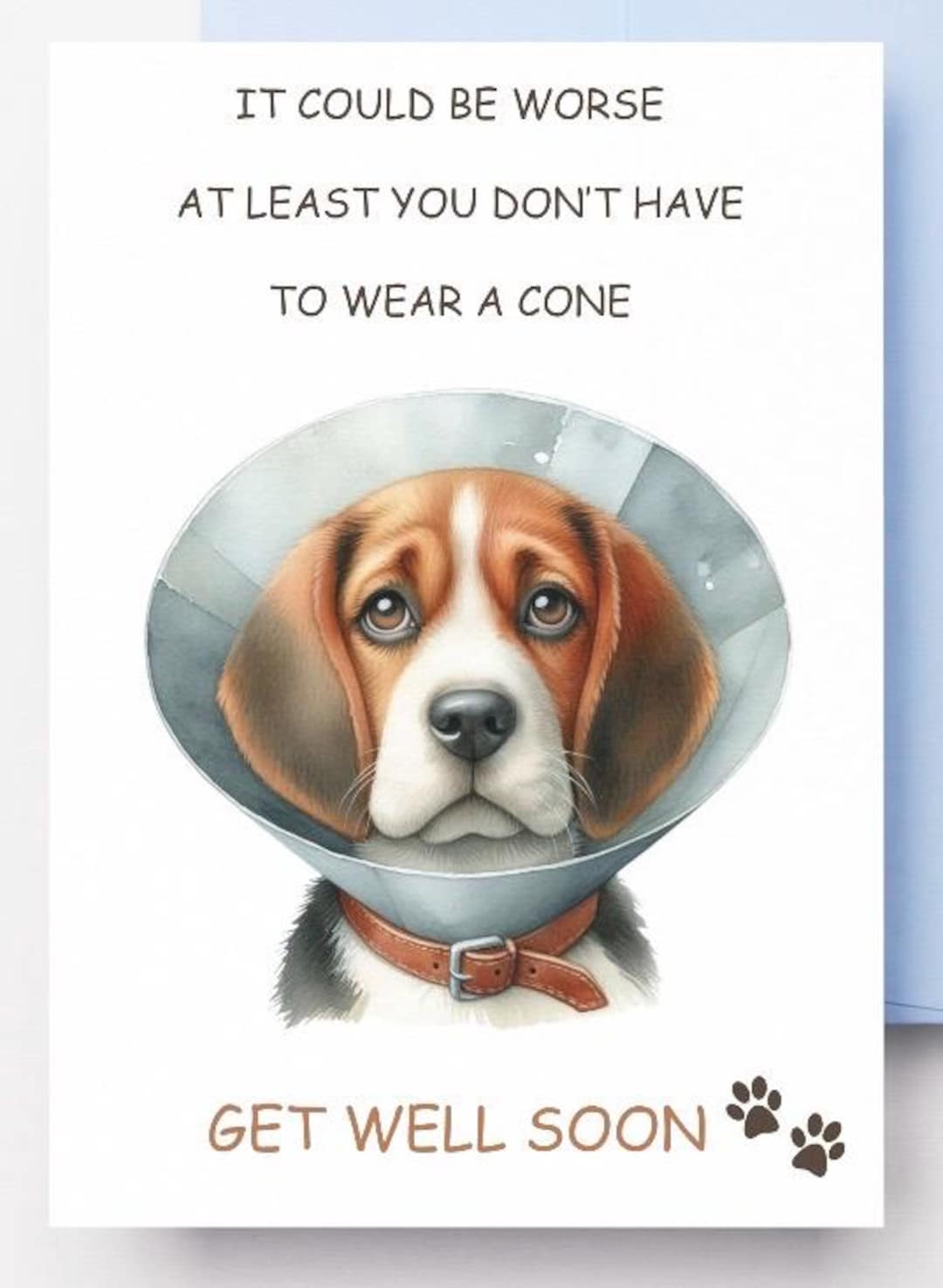Get Well Soon Card, DIGITAL Download, Funny Dog Get Well Card, at Least ...