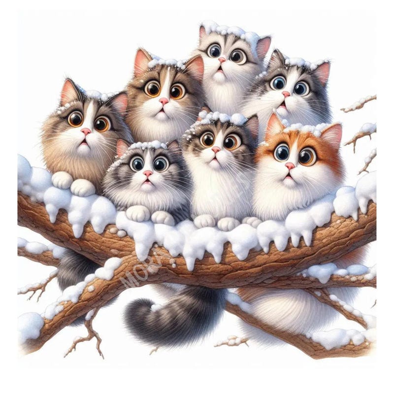 Quirky Winter Cat - Etsy UK