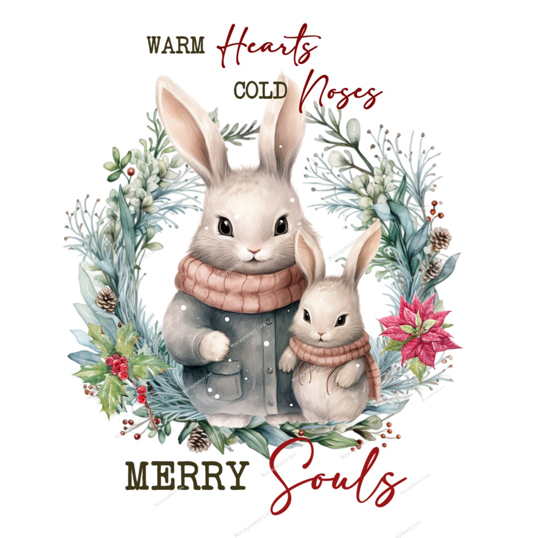 Cute Watercolor Bunny Clipart Winter Bunny PNG Boho Bunny - Etsy