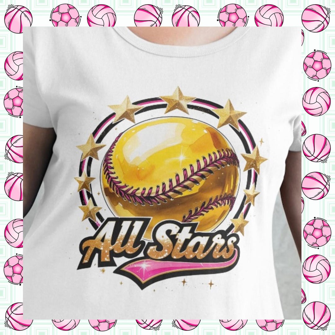 All Stars Softball Png Design, Softball Team Sublimation Png, Sport Png ...