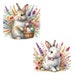 12 Easter Bunny Clipart Set, Rabbit Clipart, Printable Watercolor ...